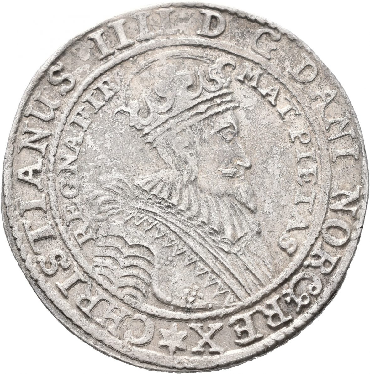 1638 Speciedaler Christian IV., korrodert, 1+/01 – Oslo Myntgalleri